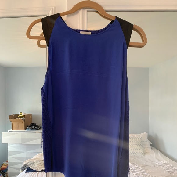 Parker | Tops | Parker Silk And Leather Top | Poshmark